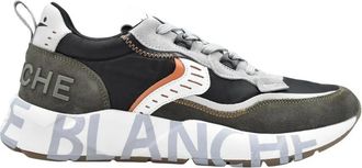 Voile Blanche Voile Blanche Low-Top Sneaker - Green-Black Sneakers With Suede And Fabric Panels - Gr. 42 (EU) - in Wei&szlig; - f&uuml;r Damen