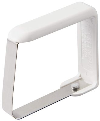 Fackelmann Fackelmann Tischtuchklammern TECNO, Tischdeckenklemmen aus Kunststoff, Tischdeckenhalter mit Feder aus Edelstahl (Farbe: Weiß/Silber), Menge: 4 Stück