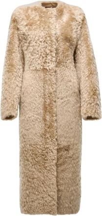 VSP Inesse Shearling Coat - - Jackets - Damen - Beige - XS