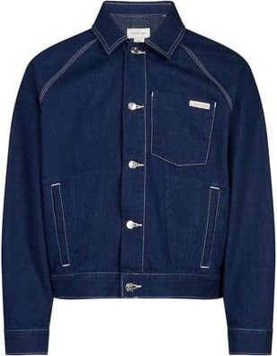 Calvin Klein Veste &agrave; surpiq&ucirc;res contrastantes en coton m&eacute;lang&eacute;