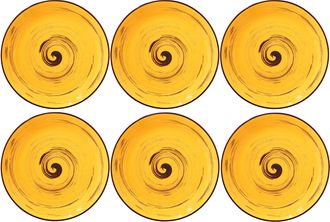 Wilmax England Wilmax | Dessertteller COLORBOOM | 6er-Set | Durchmesser: 20 cm | Zum Servieren von Snacks | Modernes Design | Praktisch | Spülmaschinengeeignet | Gla