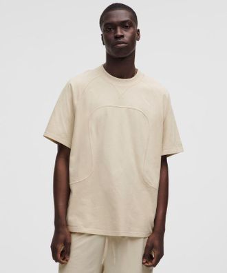 lululemon T-Shirt aus schwerer gebürsteter SLNSH Kollektion für Männer - Größe 2XL in Natural Ivory