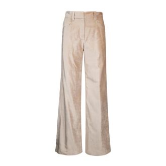 Brunello Cucinelli Femme, Pantalons, Rose, Taille: 40 FR Pantalon Large Zipp&eacute;
