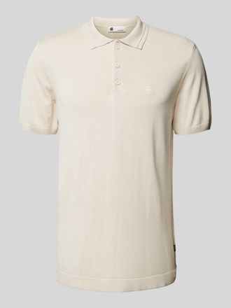 G-Star Poloshirt aus reiner Viskose mit Logo-Stitching