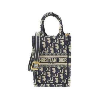 Dior Pre-owned Oblique Canvas Mini Vertical Tote Bag - - Pre-owned - Damen - Blau - ONE SIZE