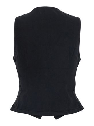 Pinko Womens Gilet Gardener Black Cotton Blazers Jacket