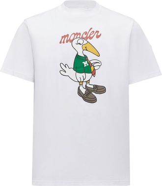 Moncler T-shirt en coton à logo mascotte
