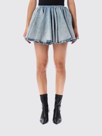 Haikure Mini-jupe &eacute;vas&eacute;e en denim de coton &agrave; taille haute