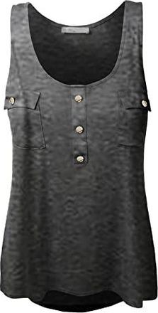 Generic Debardeur Femme Chic et &eacute;l&eacute;gant Chemisier sans Manche D&eacute;bardeur Court Top Ete Col V Haut Chic et Elegant Fluide Ample Caraco Satin Vetement Femme Tee 