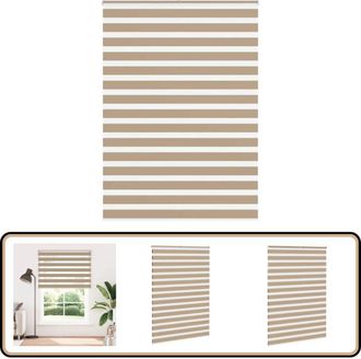 vidaXL Zebrarollo Sandbraun 155x230 cm Stoffbreite 150,9 cm Polyester - Vidaxl