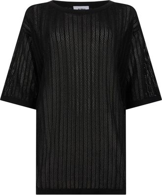 Alpha Studio Femme, Tops, Noir, Taille: 42 FR T-shirt ample