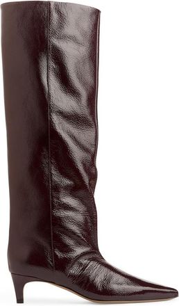 Arket Spitze Boots Mit Kitten-Heel-Absatz -Rot