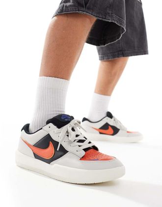 Nike Nike - SB Force 58 Premium - Baskets - Gris, noir et orange