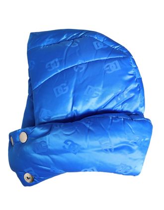 Dolce & Gabbana Men Blue Logo Print Whole Head Wrap Capello Hat Polyester