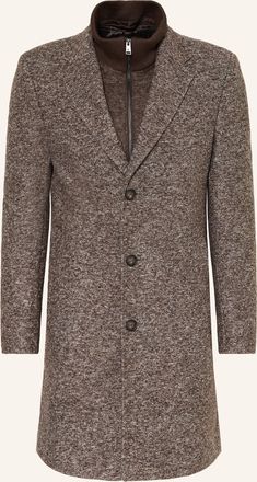 HUGO BOSS Mantel Hyde Mit Herausnehmbarer Blende braun