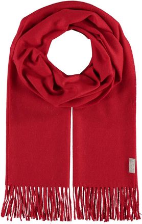 Fraas Kaschmir Schal 42 x 190 cm - Stola aus 100% reinem Kaschmir f&uuml;r Damen - einfarbige Stola - W&auml;rmend und Hautfreundlich True Red