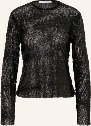 Sams&oslash;e & Sams&oslash;e Sams&oslash;e Sams&oslash;e Blusenshirt Saruby Mit Pailletten schwarz