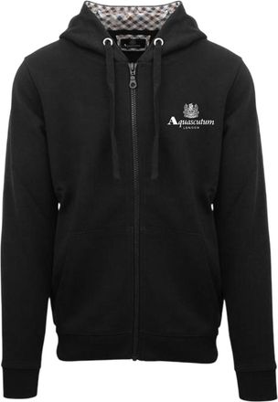 Aquascutum Active Hoodie mit durchgehendem Rei&szlig;verschluss f&uuml;r Herren (Schwarz)
