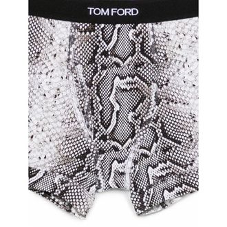 Tom Ford Snake-Print Briefs - White