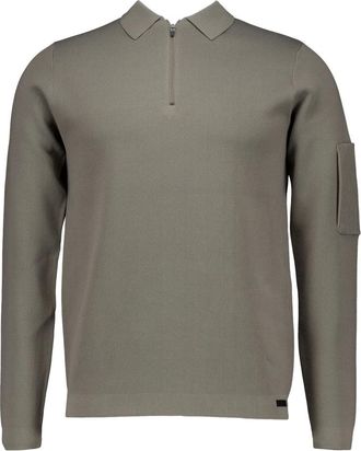 Genti Homme, Sweatshirts et sweats &agrave; capuche, Vert, Taille: L Polo Zip LS