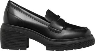 Geox D Spherica EC15 Mocassin avec talon, Noir, 39 EU