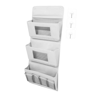 DOITOOL H&auml;ngender Wandorganizer mit Mehreren Taschen &Uuml;ber t&uuml;r Aufbewahrungstasche aus Waschbarem Stoff Platzsparender T&uuml;rh&auml;nger f&uuml;r Bad Schlafzimmer B&uuml;ro und 