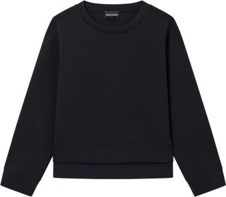 Emporio Armani Femme, Sweatshirts et sweats &agrave; capuche, Noir, Taille: 40 FR SweaT-shirt structur&eacute; en double jersey