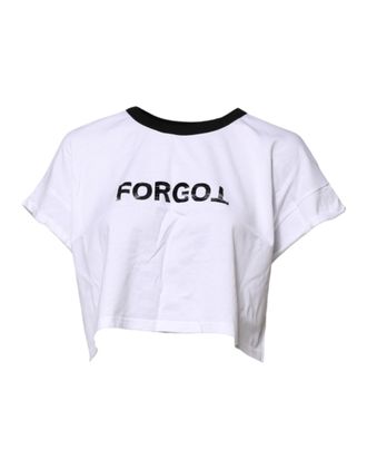 Dolce & Gabbana Logo-Print Cotton Crew Neck T-Shirt - White