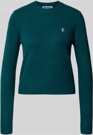 Review Slim Fit Strickpullover aus elastischem Material-Mix