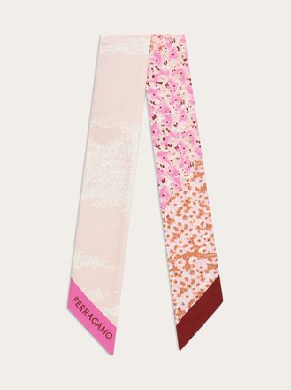 Ferragamo Damen Bandeau-Tuch mit Palazzo Spini Feroni-Print Rot