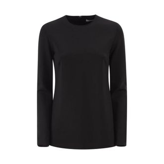 Max Mara Mxpneutro Slim Fit Rundhals-Oberteil - - Tops - Damen - Schwarzk - XS