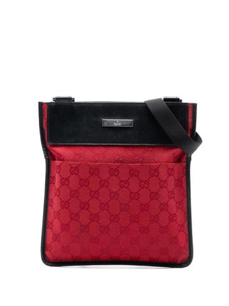 Gucci 2000-2015 Umh&auml;ngetasche aus GG Canvas - Rot