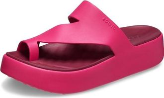 Crocs Femme Getaway Platform Toe Loop Sandales, Dragon Fruit, 37/38 EU