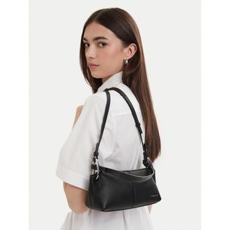 Calvin Klein Handtasche Calvin Klein Slouchy Leather Small Conv Bag LV04F3659G Schwarz