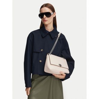 Tory Burch Handtasche Tory Burch Charlie Quilted Shoulder Bag 185828 Creme