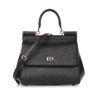 Dolce & Gabbana Femme, Sacs, Noir, Taille: ONE Size Medium Sicily Handbag