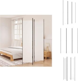 vidaXL 3-tlg. Paravent Wei&szlig; 150x220 cm Stoff - Paravent - Raumteiler - Zimmerabtrennung - Sichtschutz - Wohnraumgestaltung