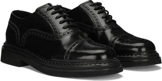 Dolce & Gabbana Brushed Calfskin Oxfords - Gr. 45 (EU) - in Schwarz