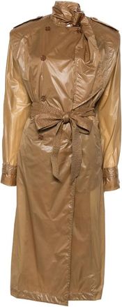 Saint Laurent Lavalli&egrave;re Double-breasted Belted Trench Coat