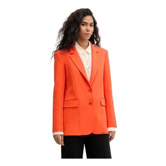 Patrizia Pepe Strukturierter Twill-Blazer - - Jackets - Damen - Orange - M