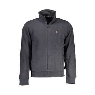 Napapijri Schwarzer Baumwoll Herren Pullover mit Rei&szlig;verschluss - - Sweatshirts & Hoodies - Herren - Schwarzk - L