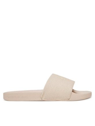 Calvin Klein Jeans Pantoletten Slide Monogram Wn YW0YW01835 Beige