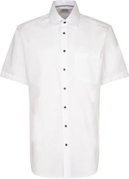 Seidensticker Chemise à Manches Courtes Coupe Droite, Rouge, 50 Homme