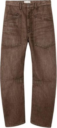 Nili Lotan Femme, Jeans, Brun, Taille: W24 Jeans Coupe Ample