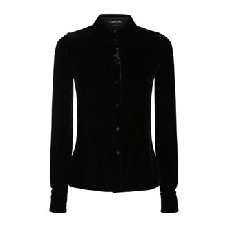 Tom Ford Klassisches Hemd mit Kragen - - Blouses & Shirts - Damen - Schwarzk - M