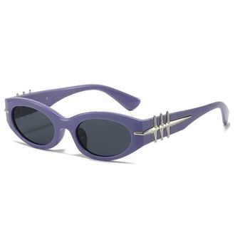 Generic Designer 2025 - Lunettes de soleil oeil de chat de luxe vintage pour femmes et hommes - Lunettes de soleil punk populaires à petit cadre Rivet Hip Hop