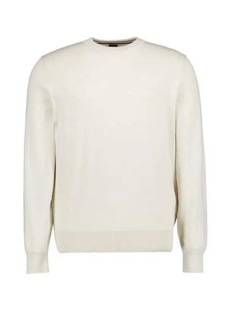 HUGO BOSS Herren Pullover wei&szlig; unifarben