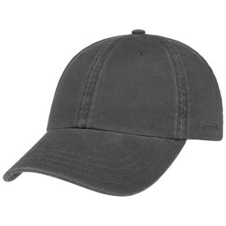 Stetson Rector Basecap Damen Herren Baumwollcap Sonnenschutz UV-Schutz 40+ Gr&ouml;&szlig;enverstellbar Baseballcap Sommer Winter anthrazit One Size
