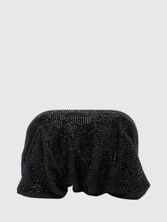 Benedetta Bruzziches Venus Drapierte Satin-Clutch mit Strass und Riemen