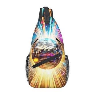 Generic Sac &agrave; bandouli&egrave;re dor&eacute; avec boule lumineuse - Sac &agrave; dos de voyage pour homme - Sac &agrave; dos de randonn&eacute;e